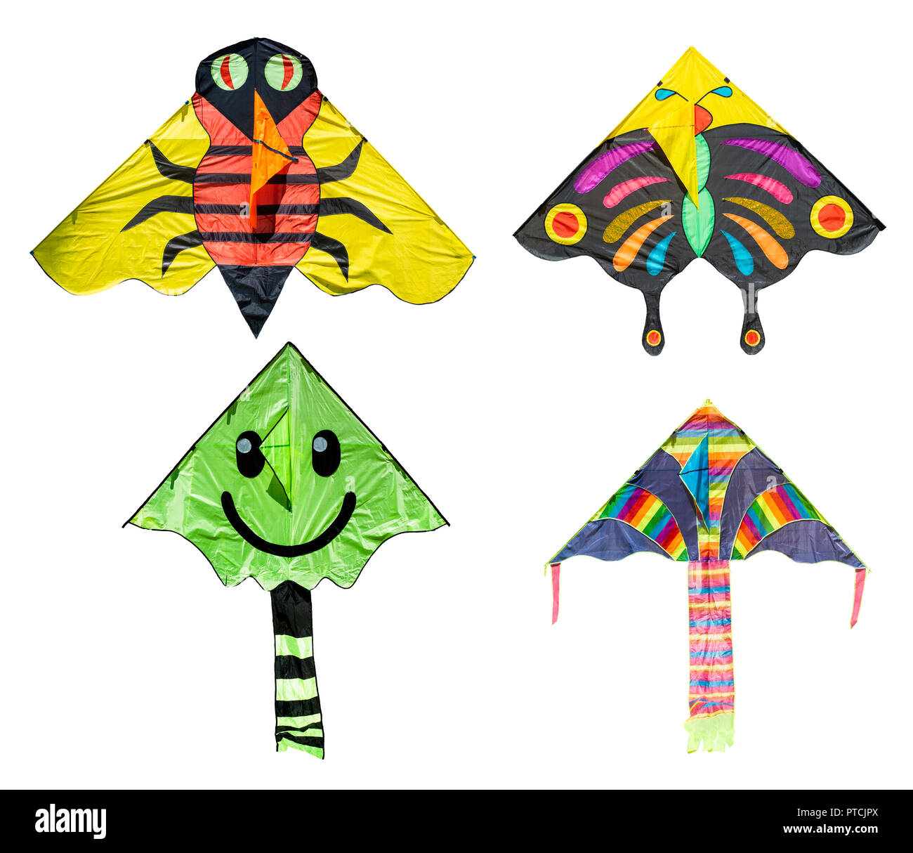 Flying kites Cut Out Stock Images & Pictures - Alamy