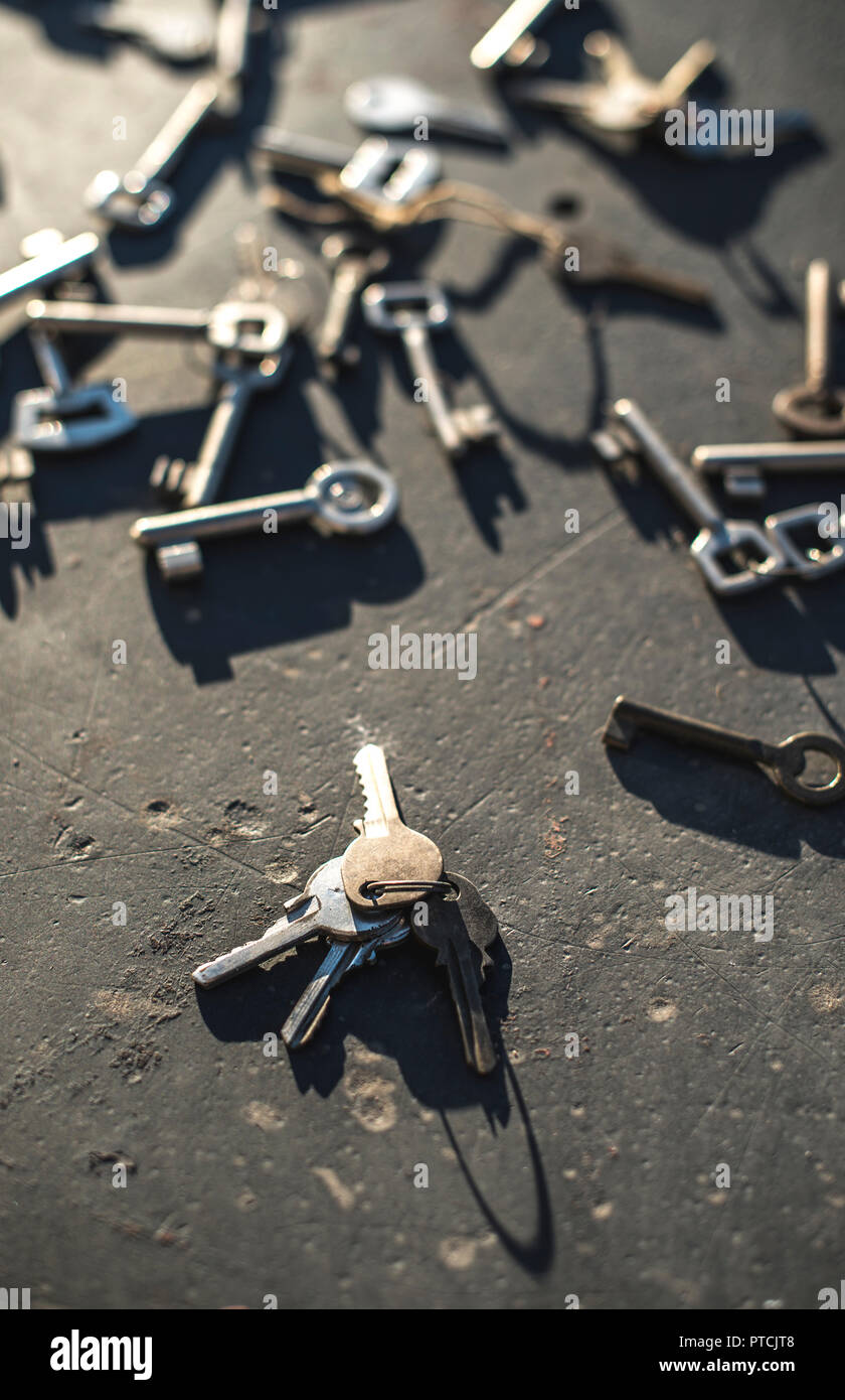 Keys symbol on table hi-res stock photography and images - Alamy