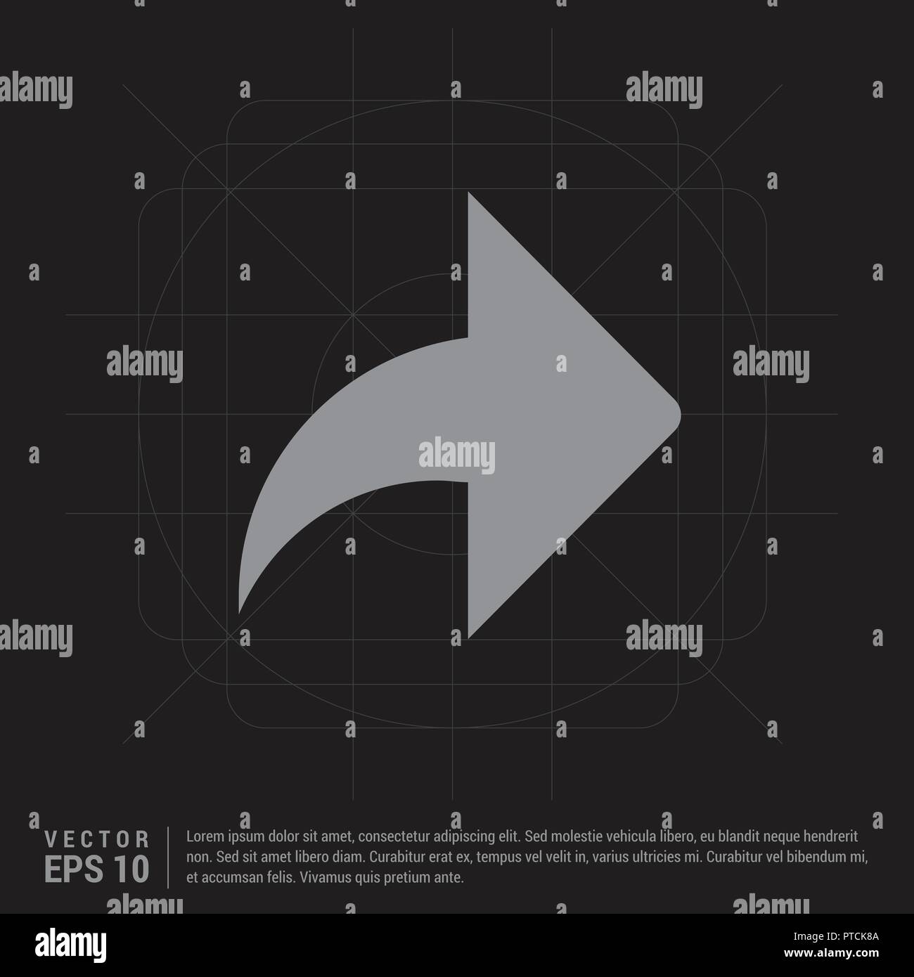 Next Arrow Icon - Black Creative Background - Free vector icon Stock ...