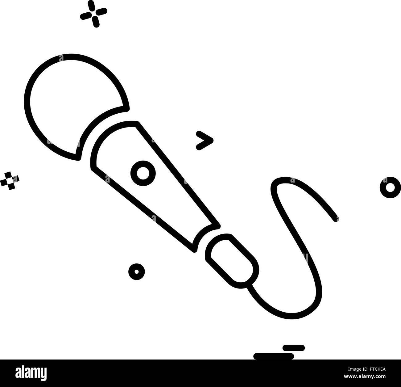 Mic icon design vector Stock Vector Image & Art - Alamy