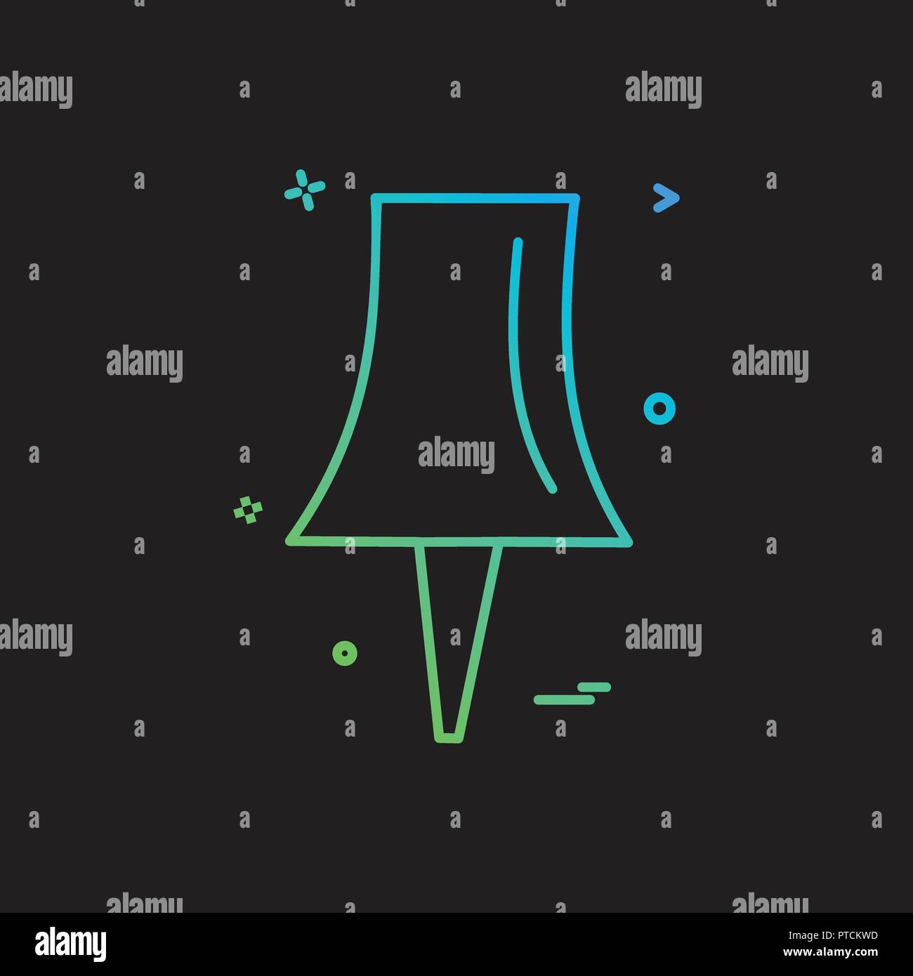 Pin icon design vector Stock Vector Image & Art - Alamy