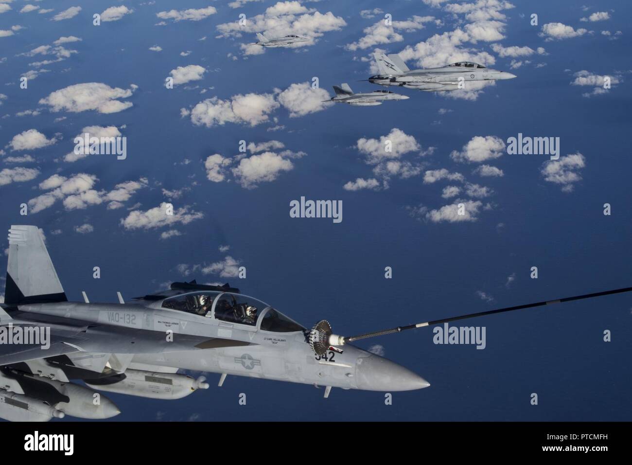 United States Navy EA-18G Growlers from VAQ-132 "Scorpion" Squadron ...