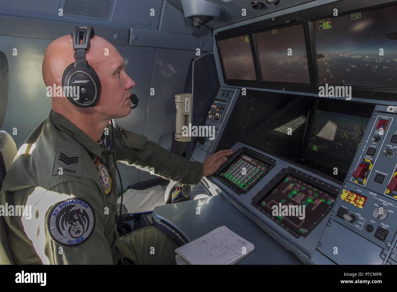 Aerial Refuelling Operator Sergeant Leigh Coop from No 33 Squadron ...