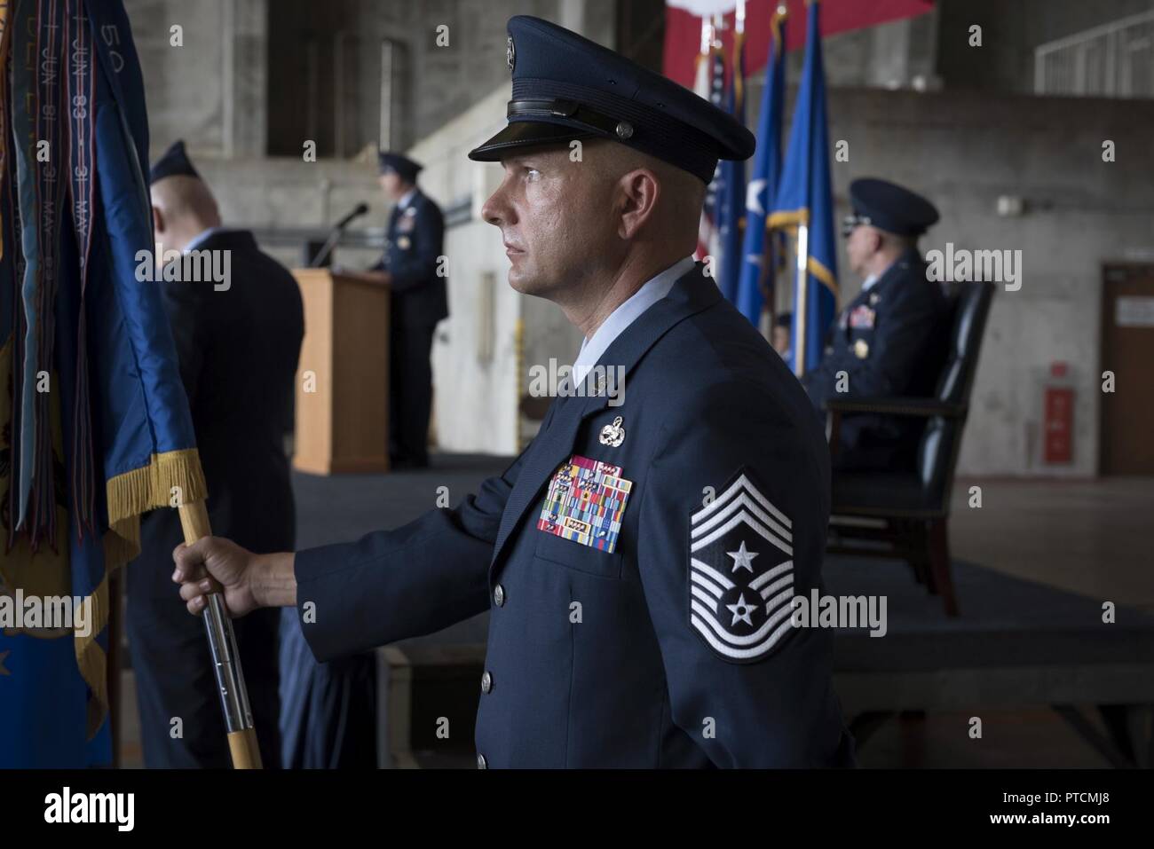 U.S. Air Force Chief Master Sgt. Michael Ditore, 18th Wing command ...