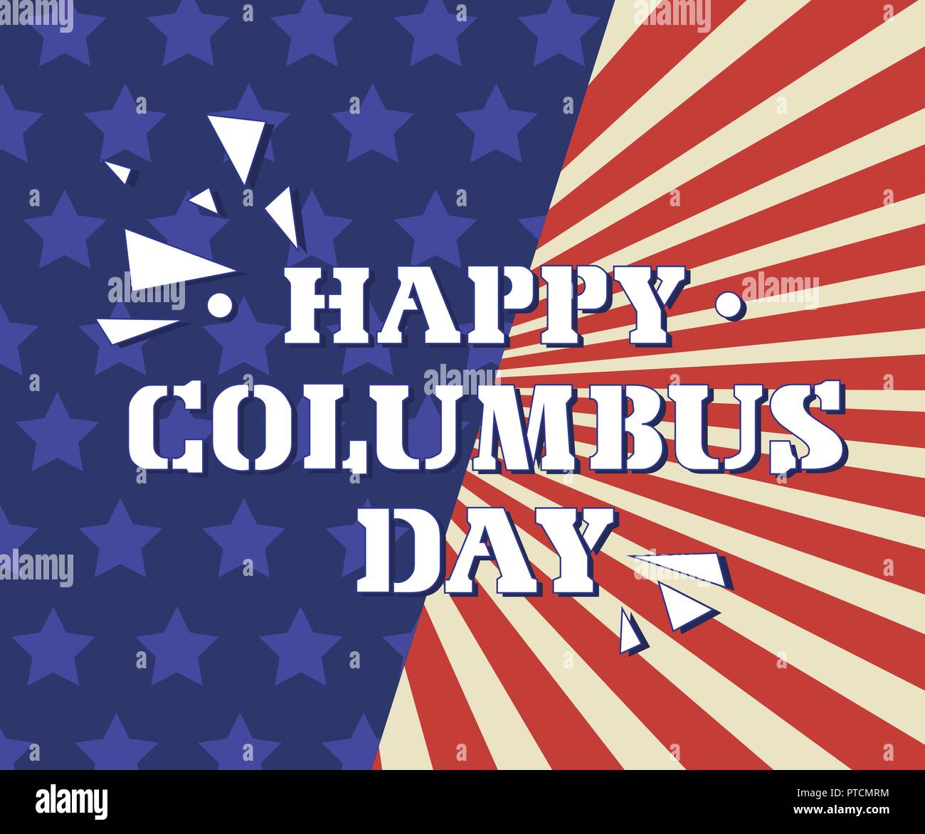 USA Columbus Day Celebration Banner Vector Design Stock Vector Image 