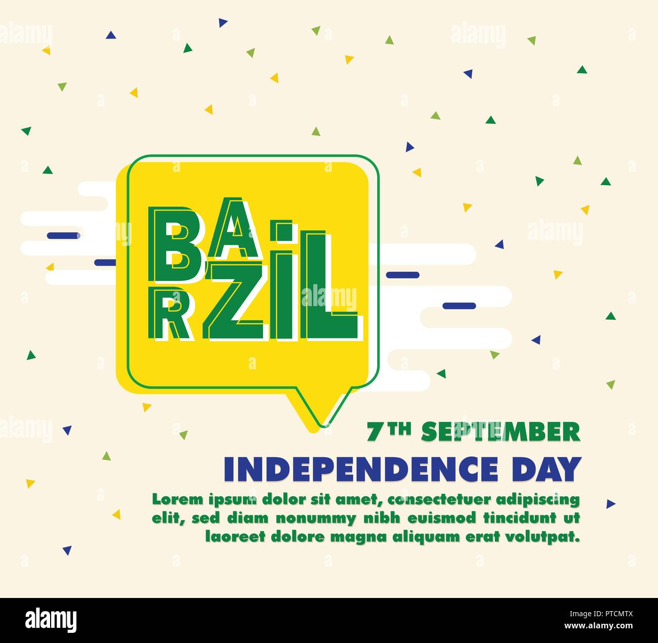 The Brazil Independence Day banner vector illustration for celebrating ...
