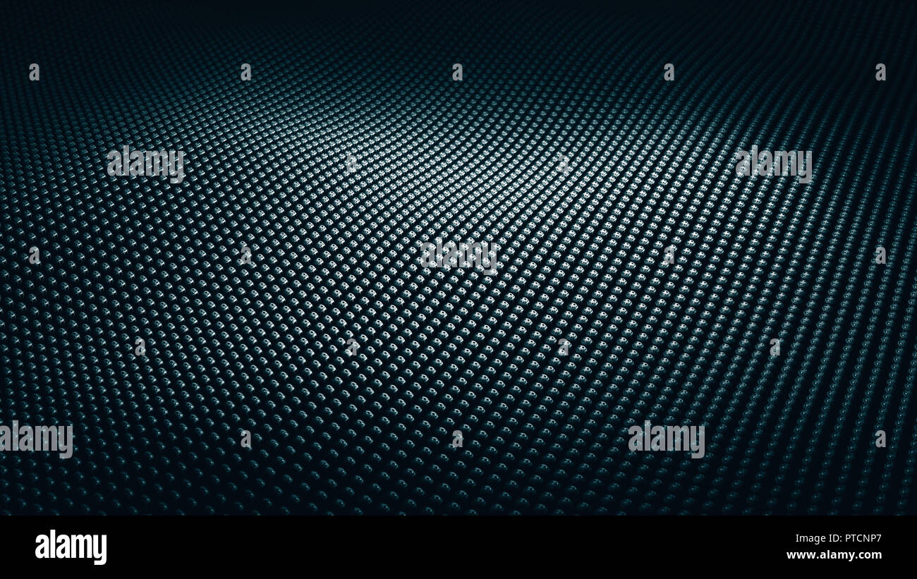 Modern abstract bright blue metal surface wave with Field of View Stock ...