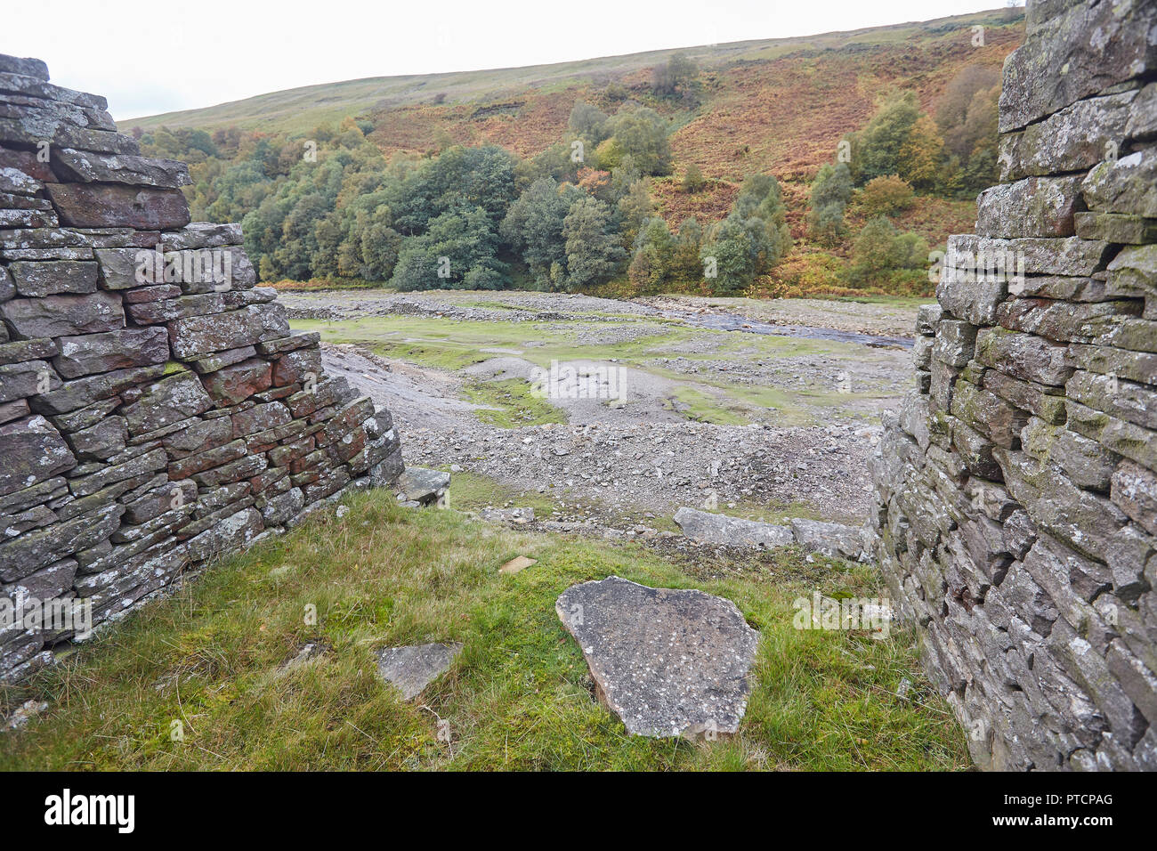 Remains of the once thriving lead mining industry, Gunnerside Gill ...