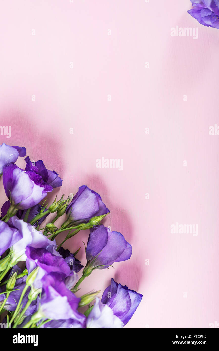 Beautiful Bouquet of Purple Eustoma flowers, Lisianthus, pink ...
