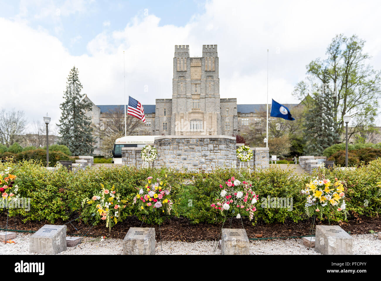 Blacksburg, USA - April 18, 2018: Historic Virginia Tech Polytechnic ...
