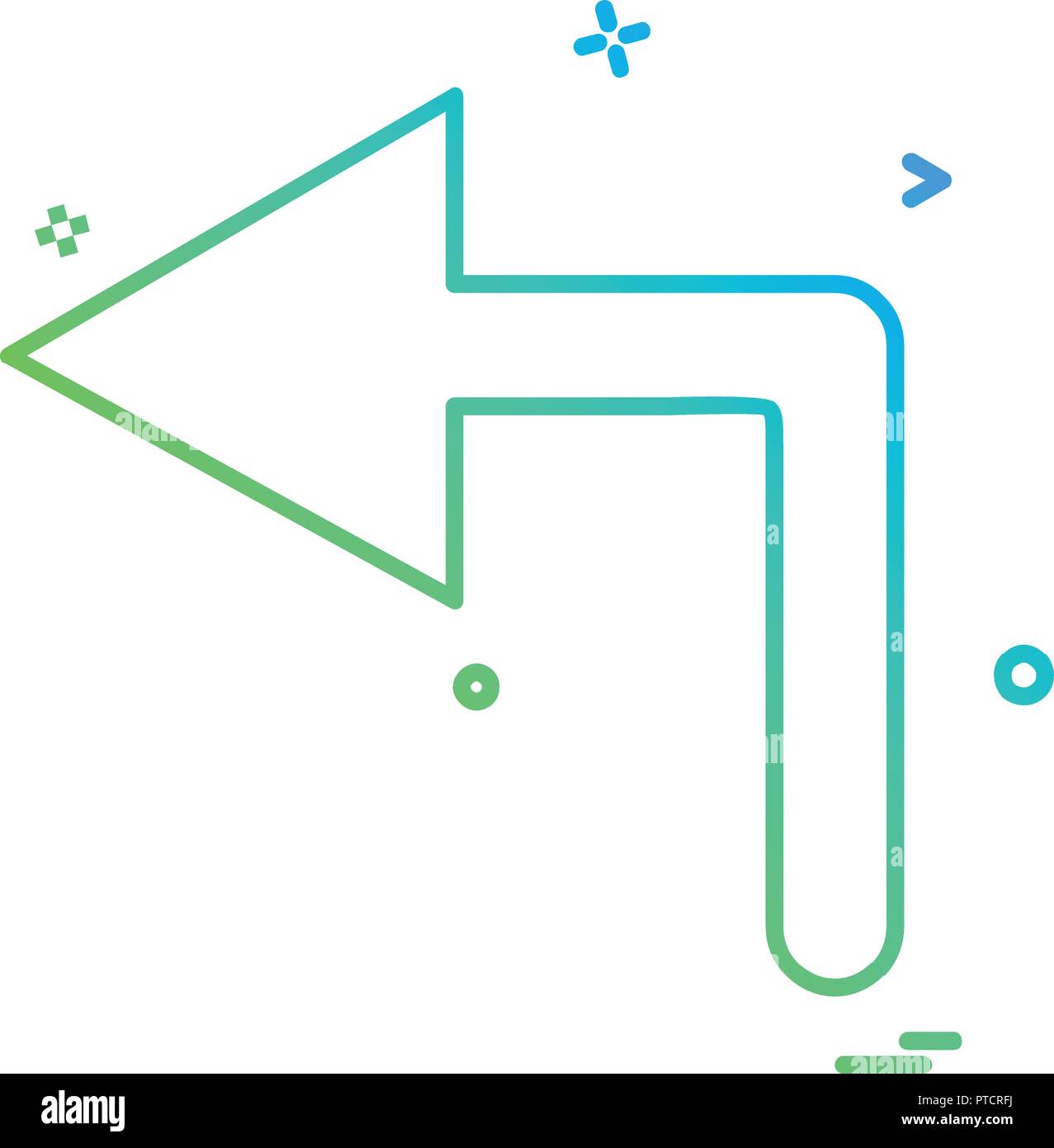 Left arrow icon design vector Stock Vector Image & Art - Alamy