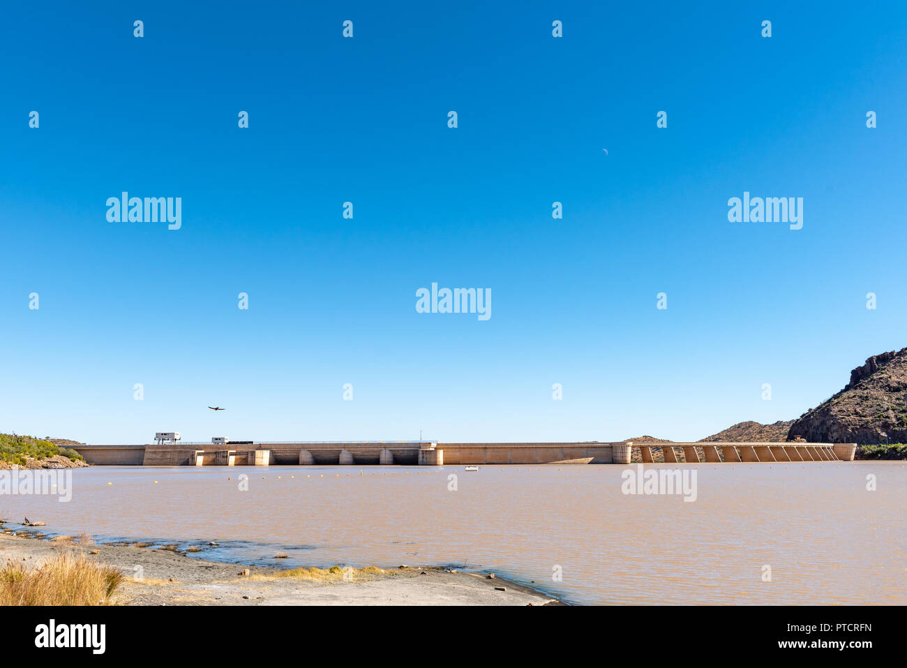 The Vanderkloof Dam in the Orange River (Gariep River) as seen from ...