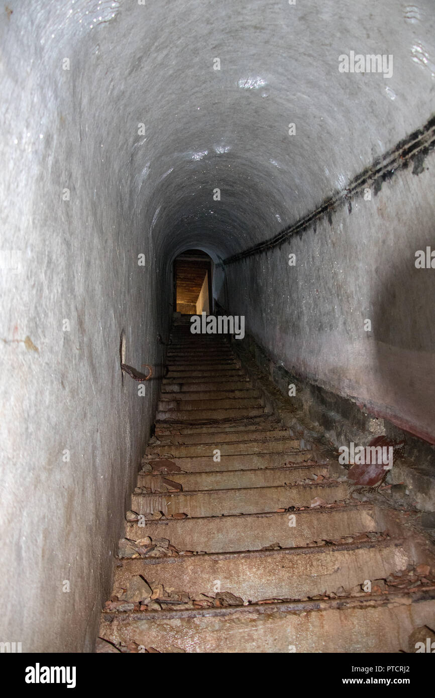 Inside bunker stairs hi-res stock photography and images - Alamy