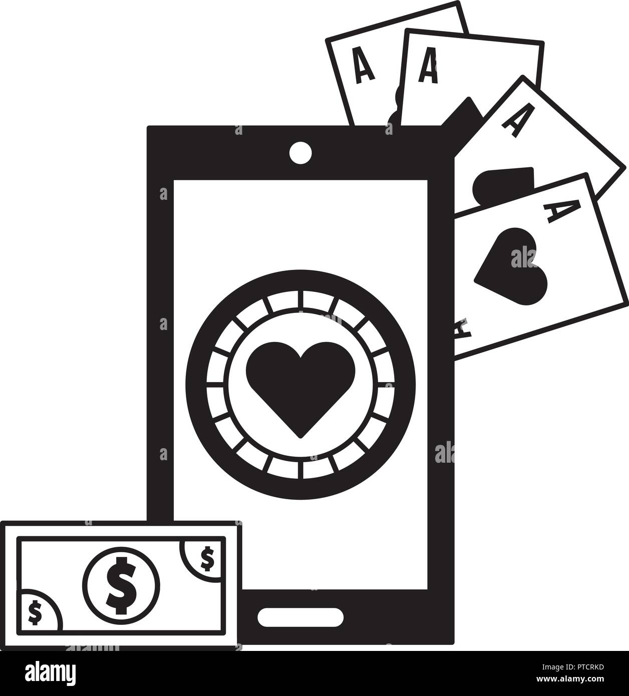 Gaming phone win Stock Vector Images - Alamy