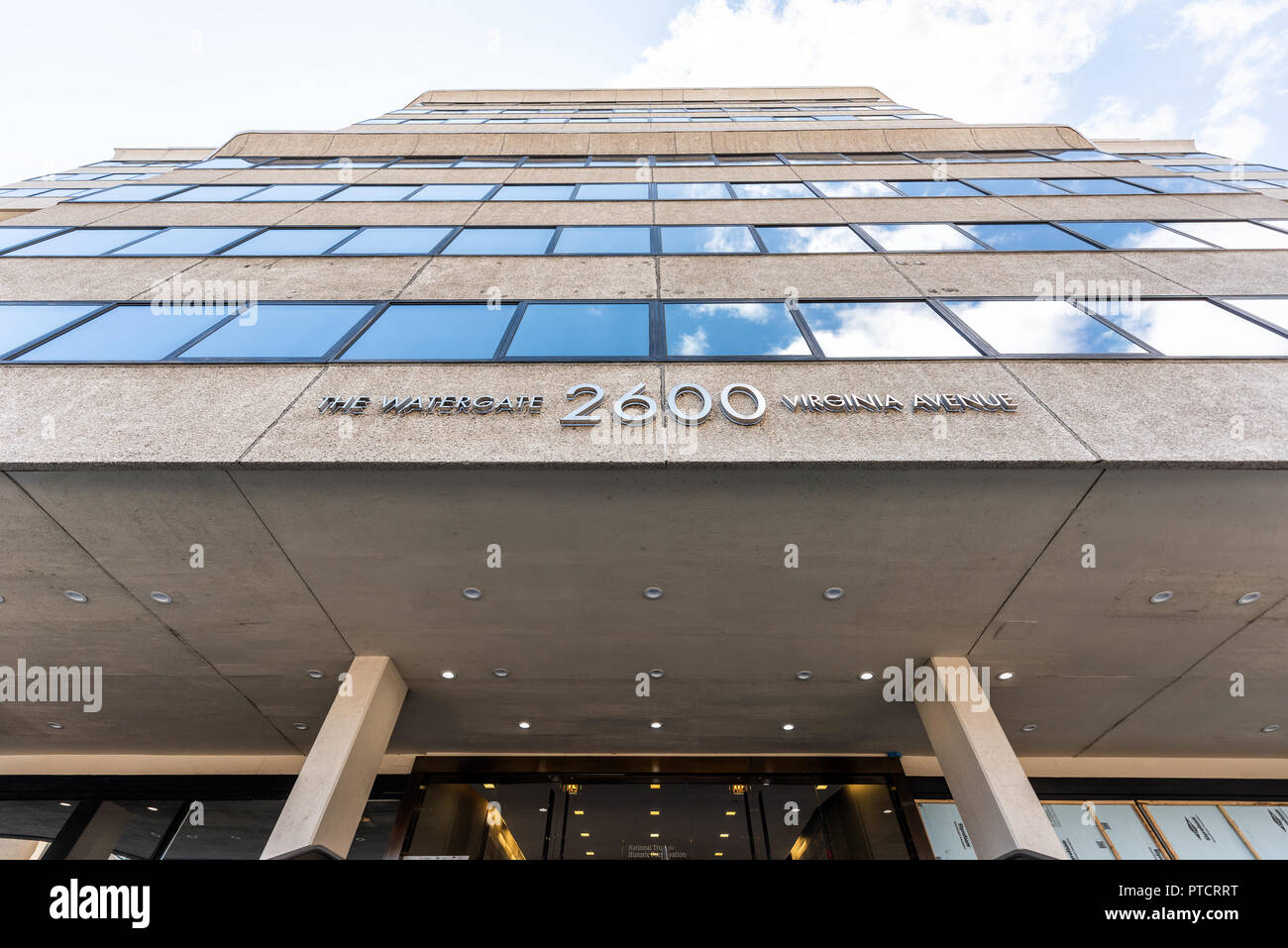 Washington DC, USA - April 5, 2018: Watergate hotel, condominium ...