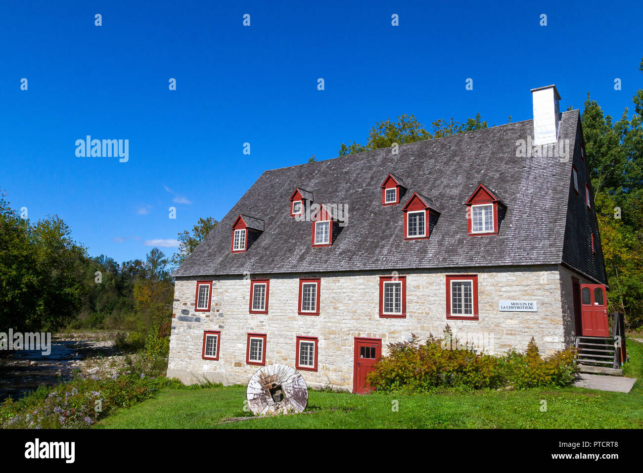 Moulin de la Chevrotiere, Deschambault,Quebec, Canada. A historic mill ...