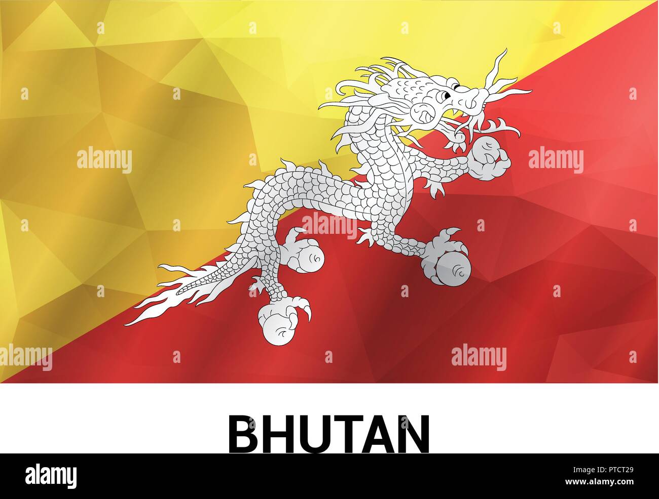Bhutan flag design vector Stock Vector Image & Art - Alamy