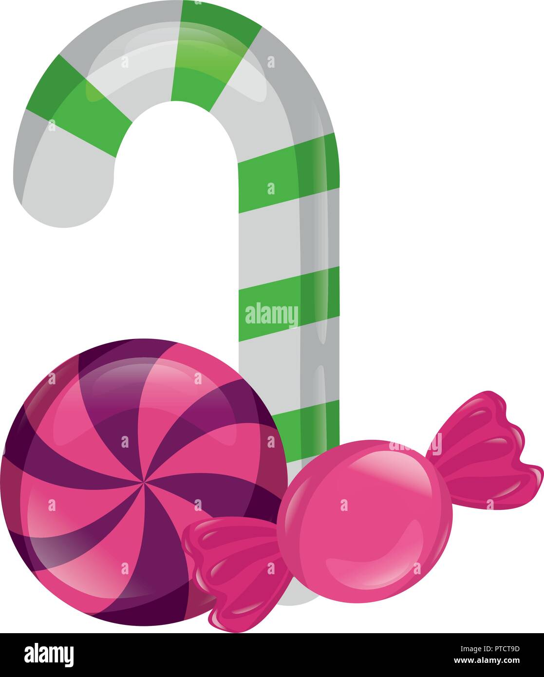 Peppermint bonbon Stock Vector Images - Alamy