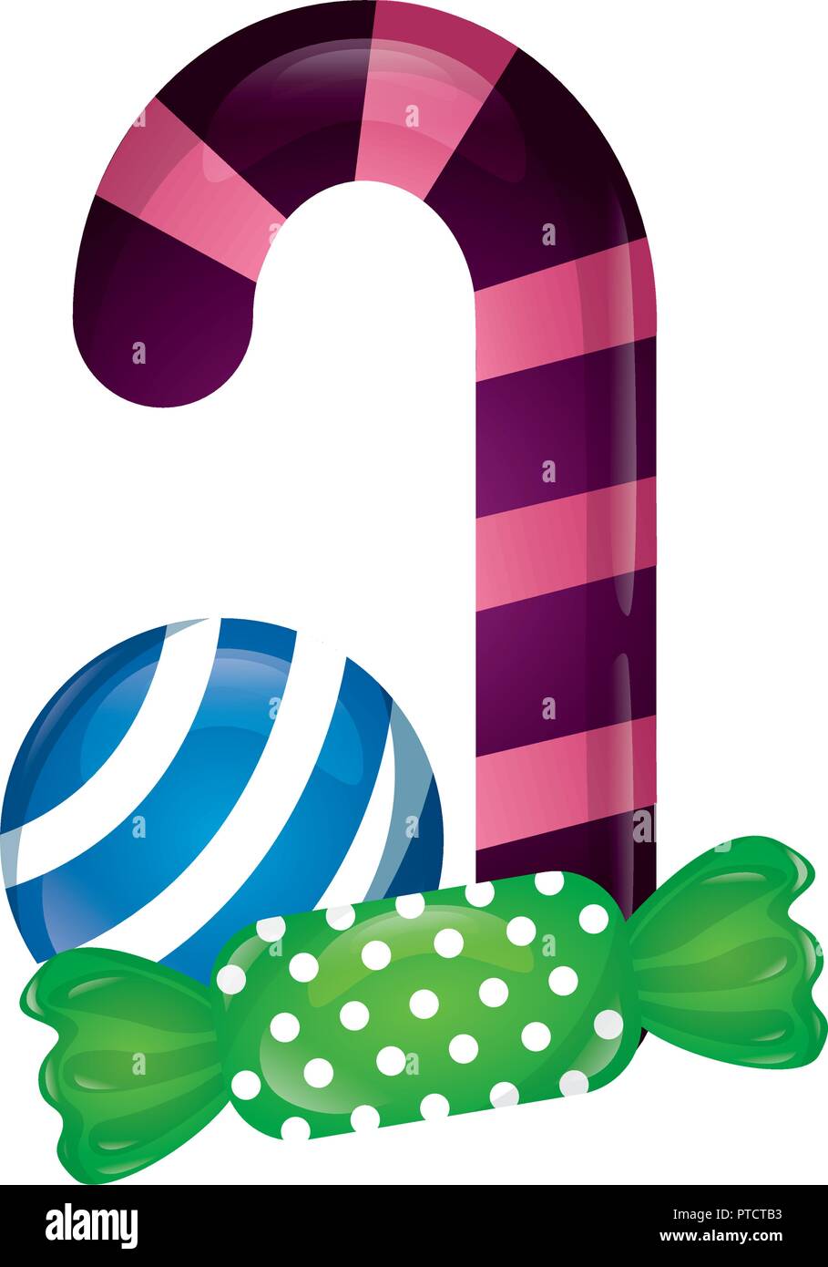 Peppermint bonbon Stock Vector Images - Alamy