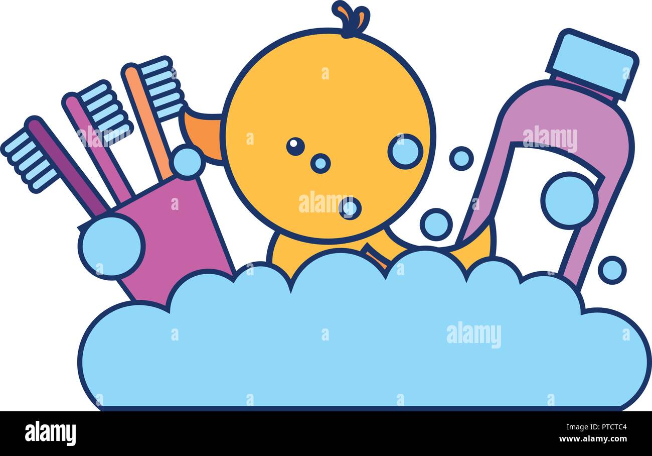 Toy duck rubber blue Stock Vector Images - Alamy