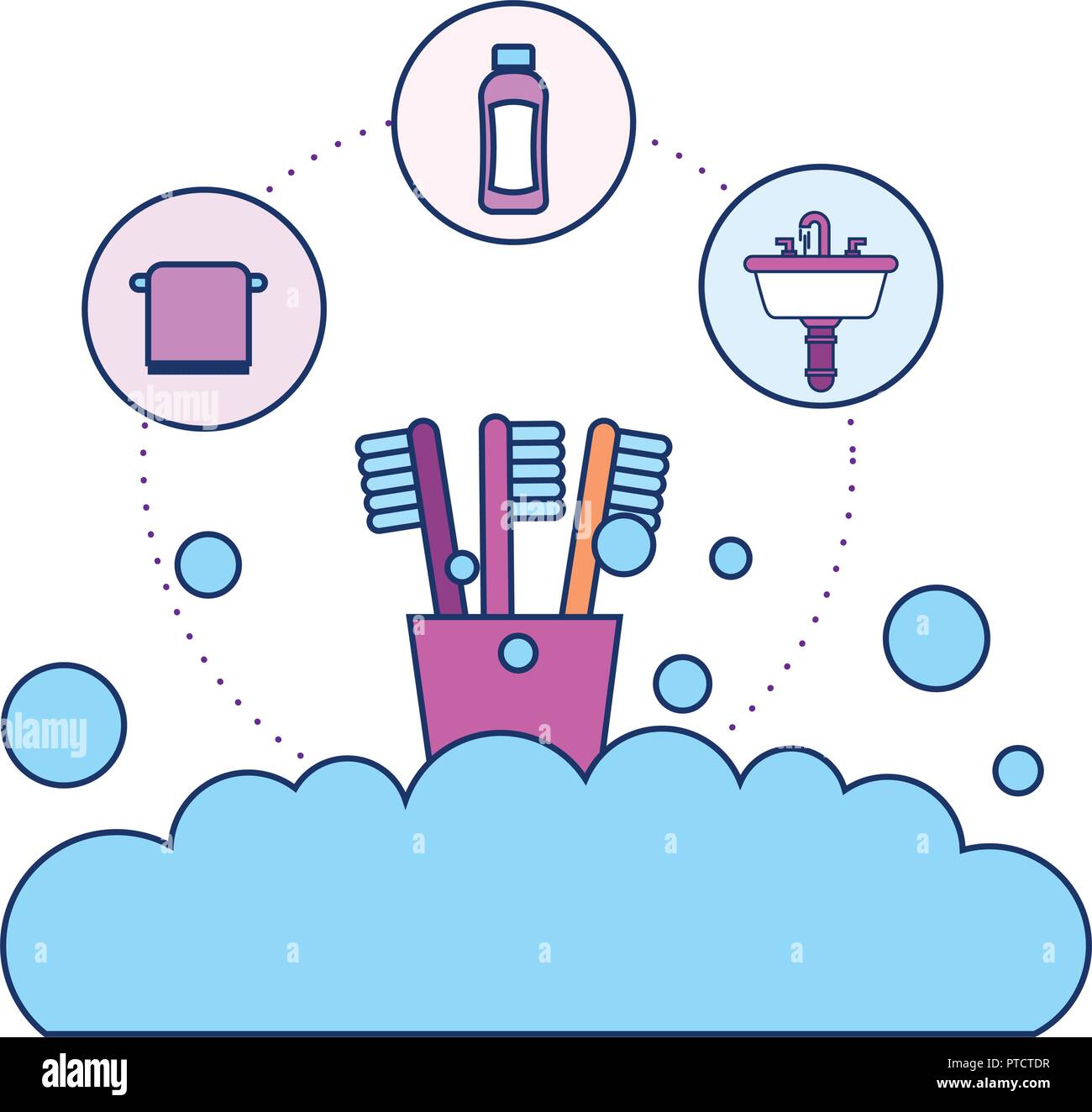 Toothbrushes Stock Vector Images - Alamy