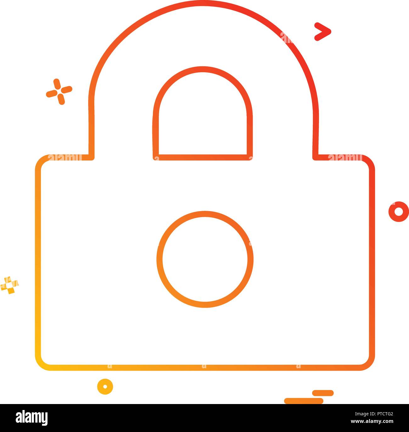 Lock icon design vector Stock Vector Image & Art - Alamy