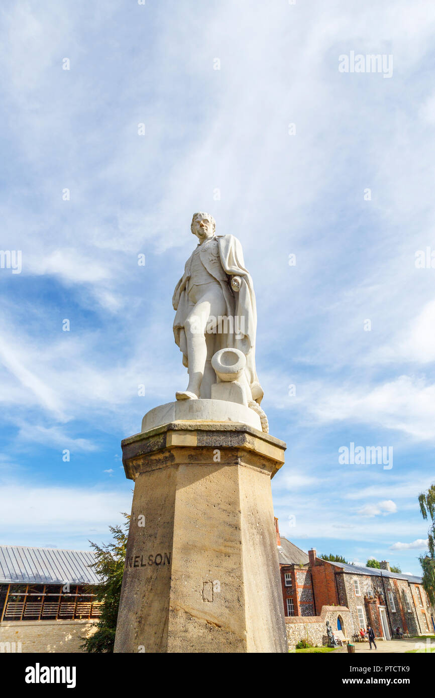 Statue of Battle of Trafalgar hero Admiral Lord Horatio Nelson in the ...