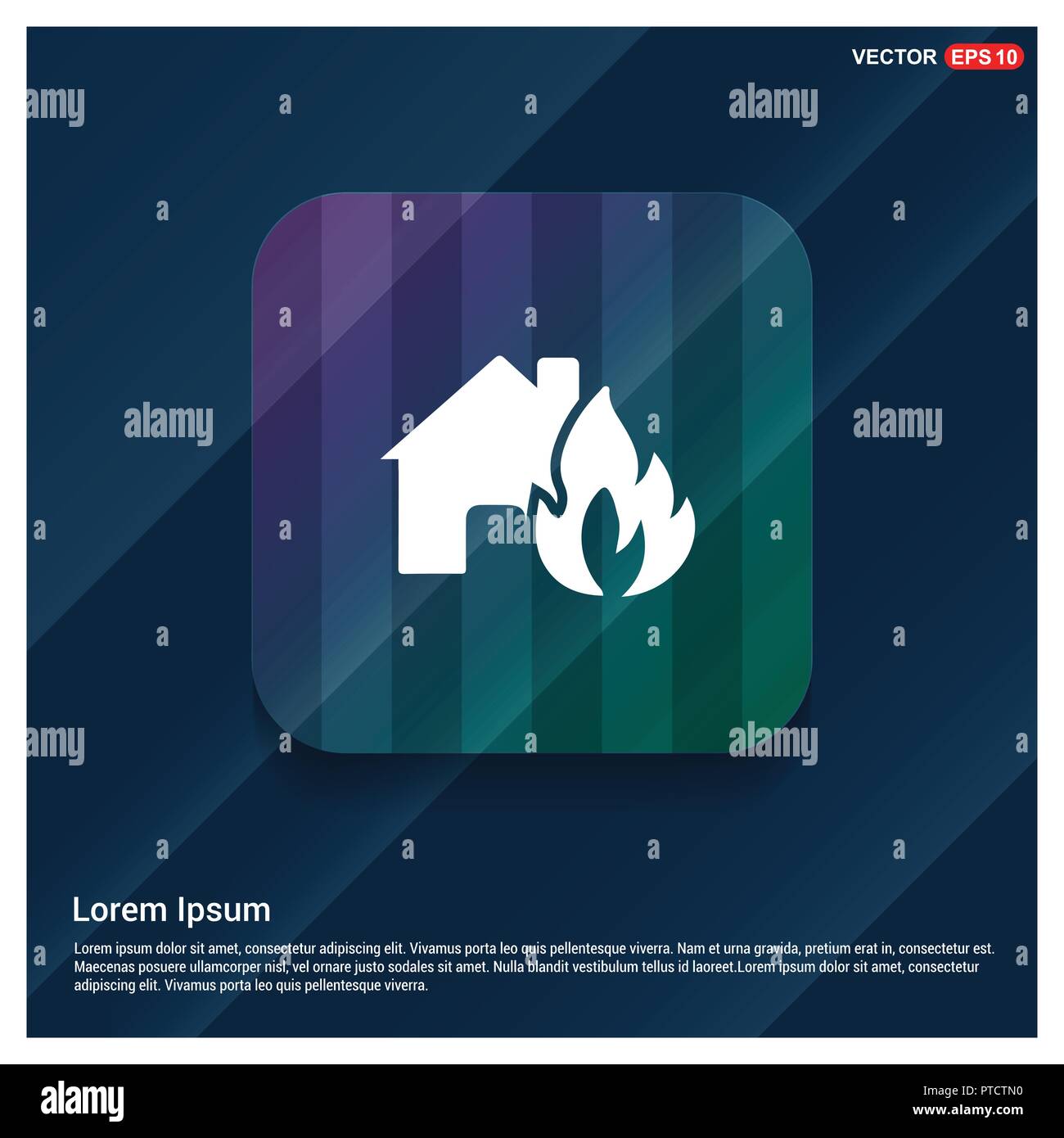House on fire icon - Free vector icon Stock Vector Image & Art - Alamy