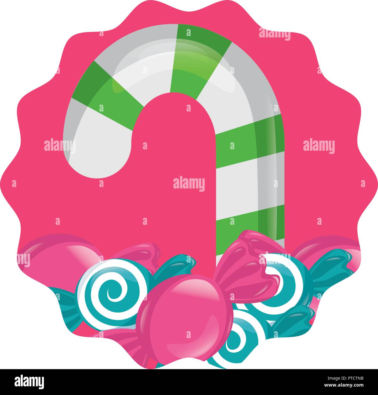 Peppermint bonbon Stock Vector Images - Alamy