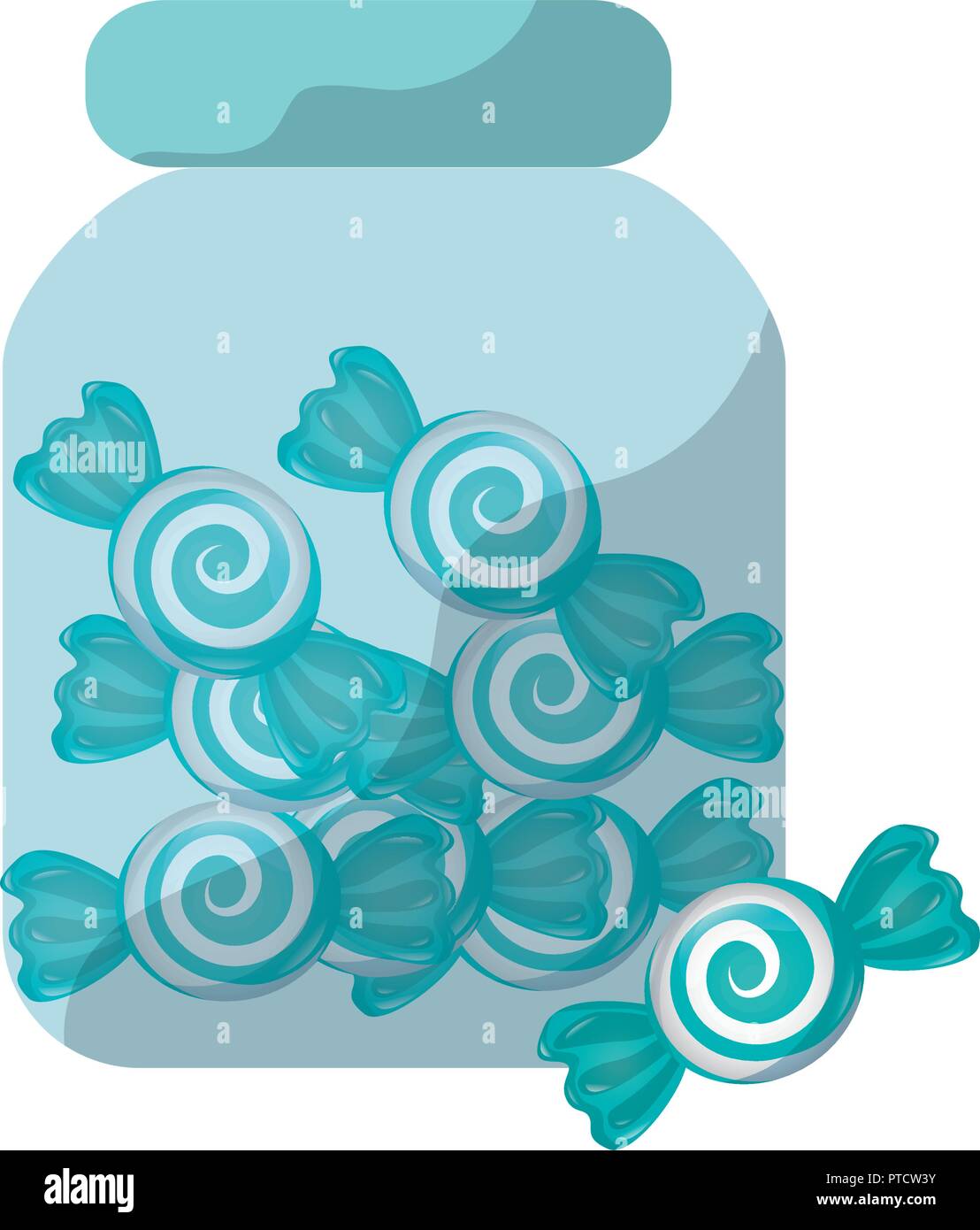 glass jar with sweet candies Stock Vector Image & Art - Alamy