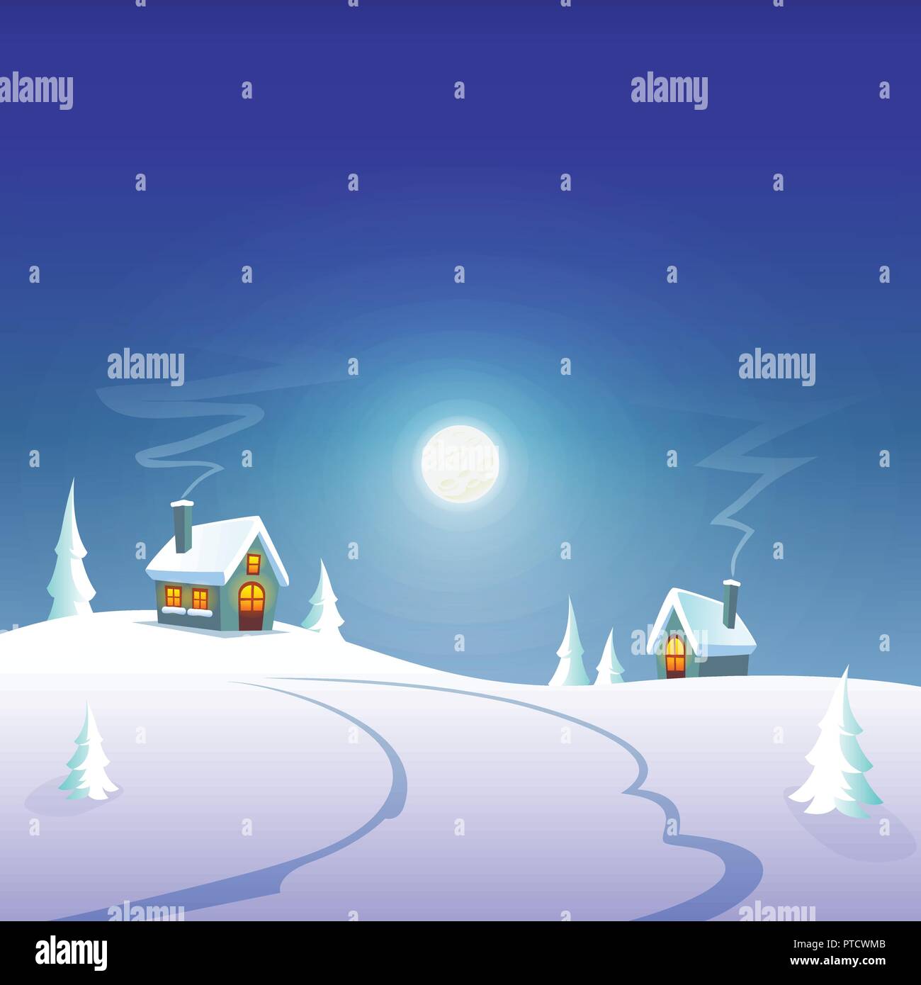 Winter window scene Stock Vector Images - Alamy
