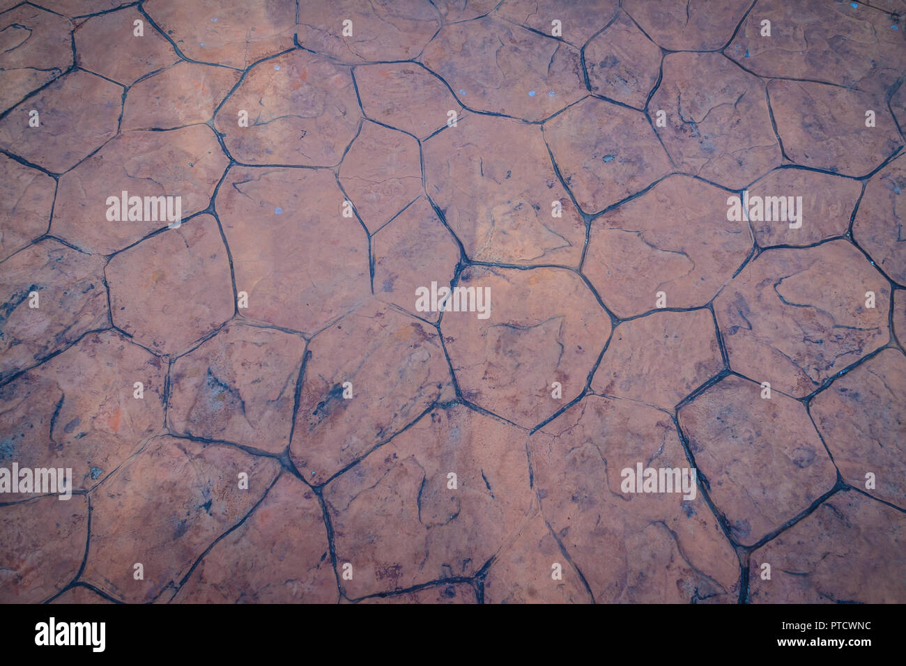 Vintage nature cobblestone and pebbles pavement in disorganized ...