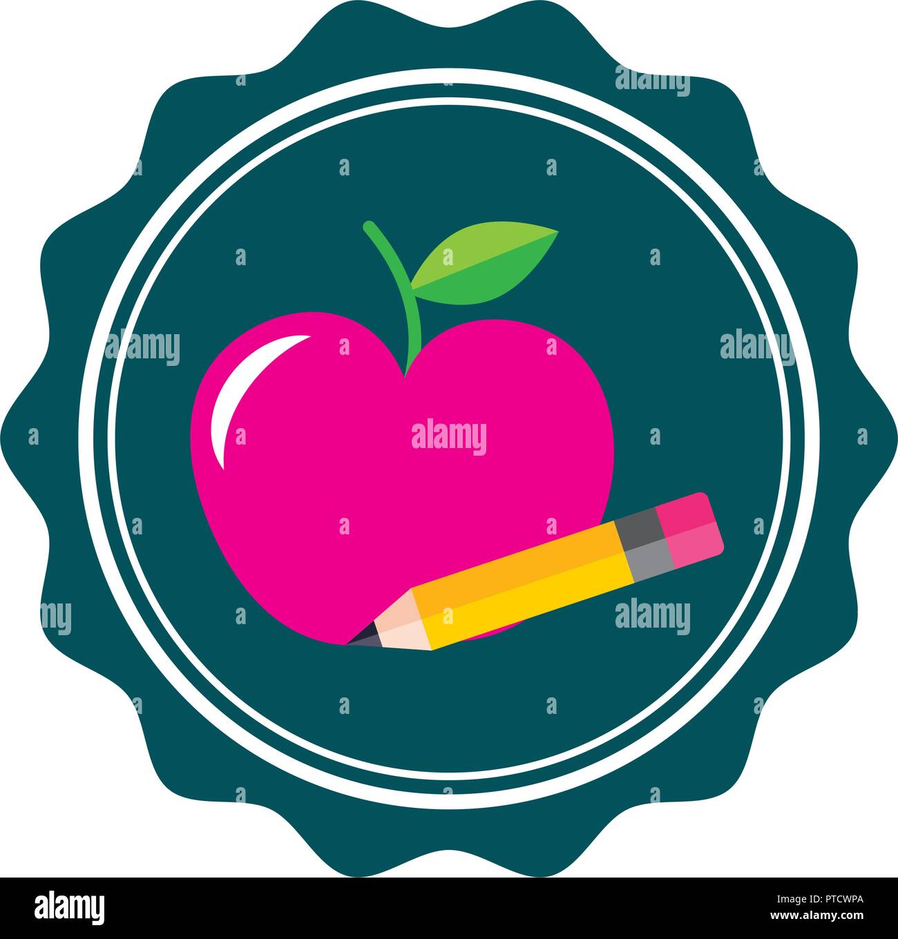 Paper apple label Stock Vector Images - Alamy