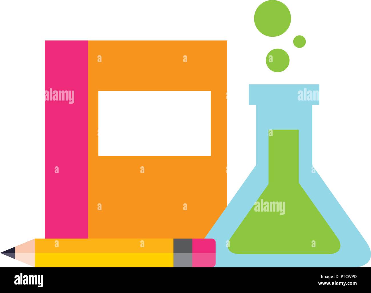 Book test tube pencil Stock Vector Images - Alamy