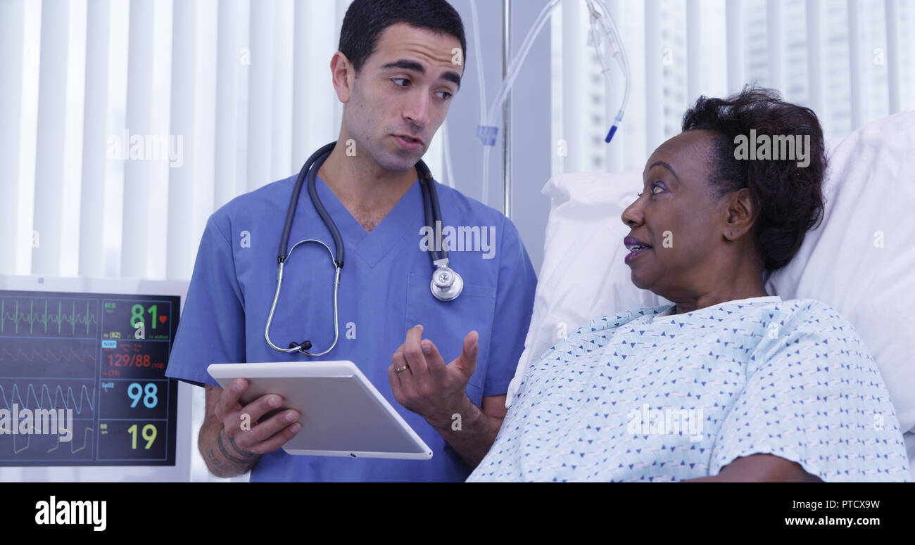 Senior african american hospital bed hi-res stock photography and ...