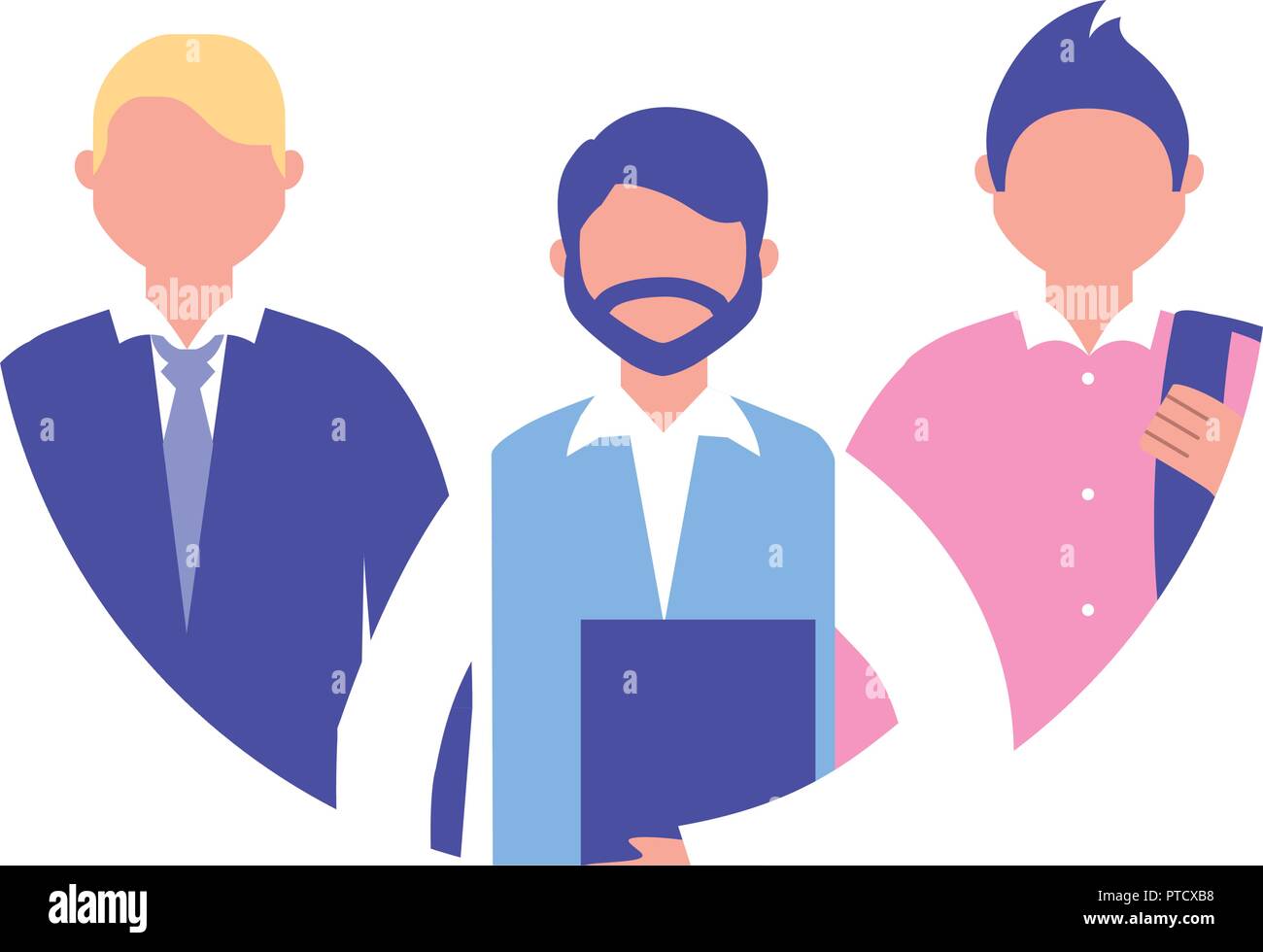 Three people togetherness Stock Vector Images - Alamy