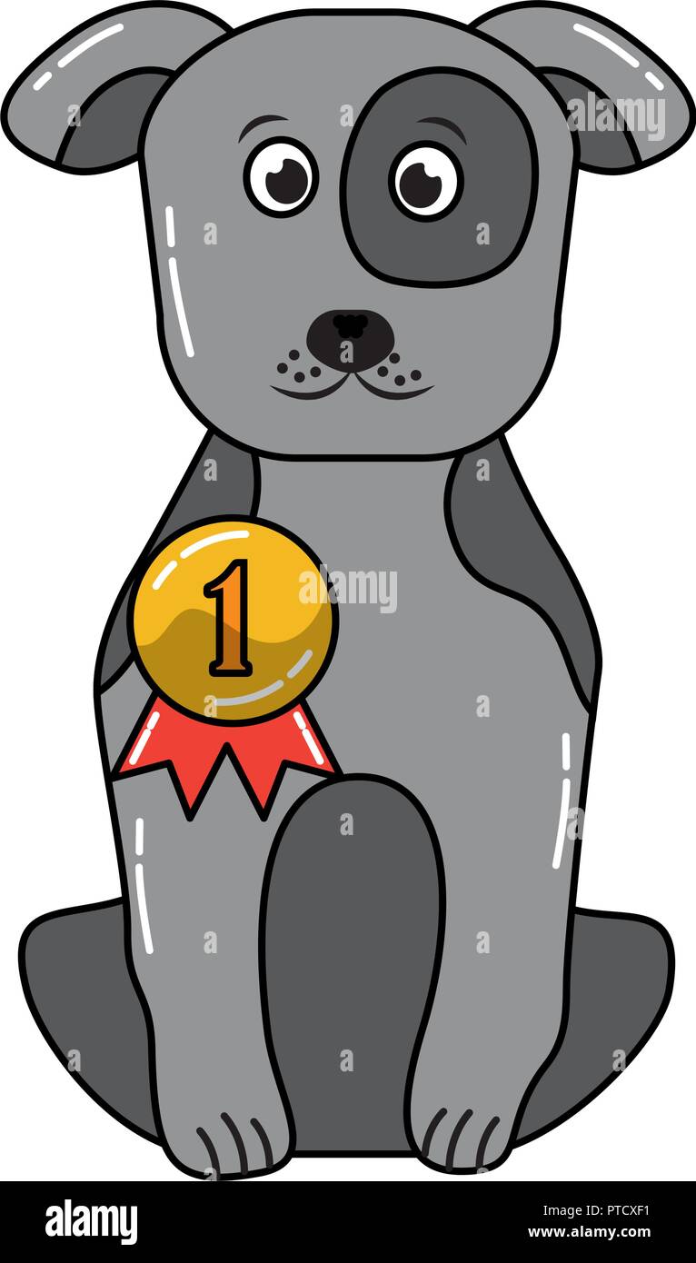 First place dog illustration hi-res stock photography and images - Alamy