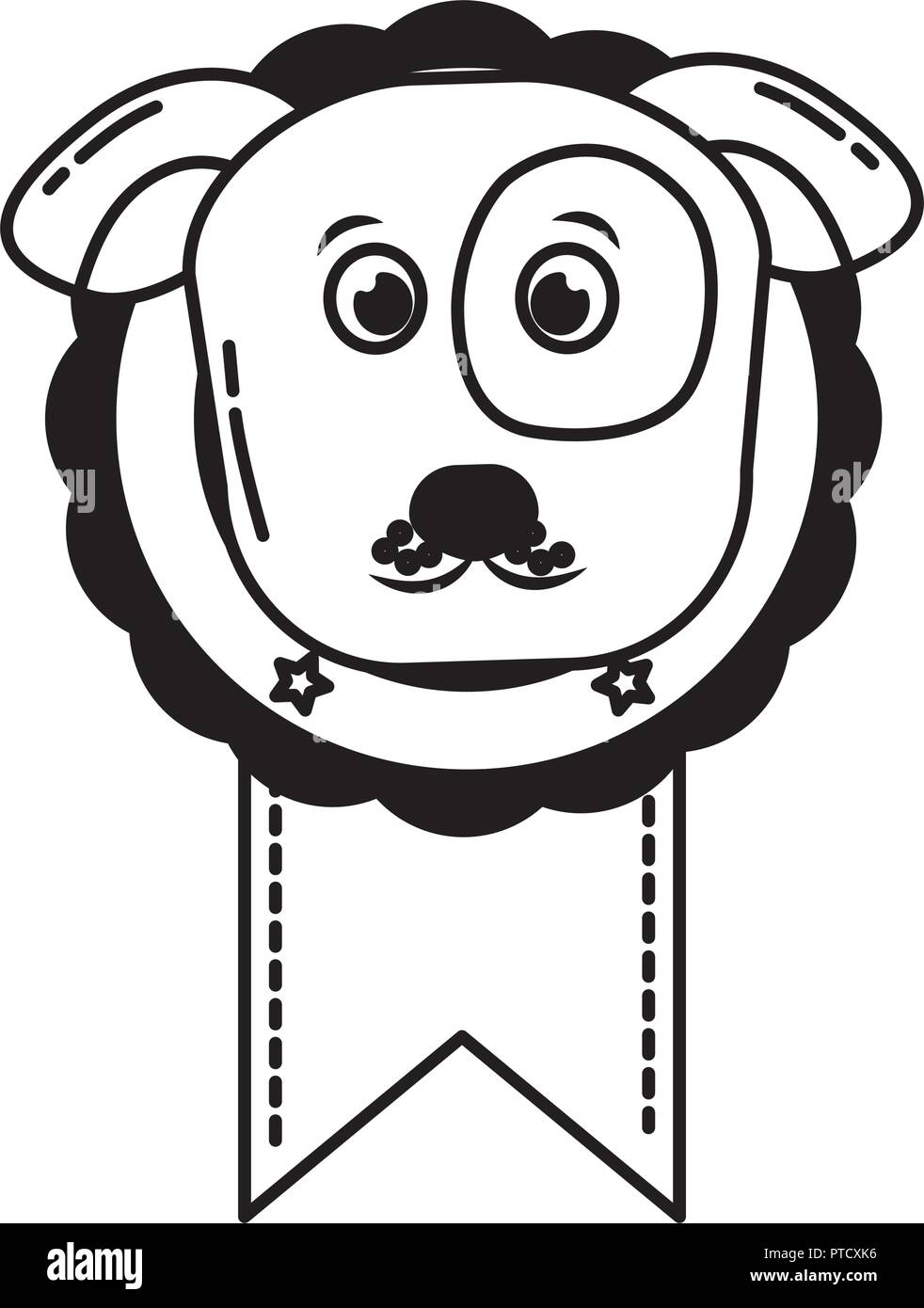 medal award with dog head prize Stock Vector Image & Art - Alamy