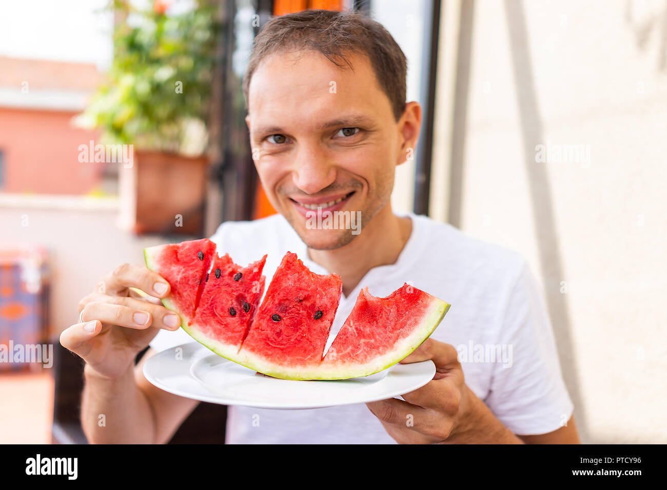 Black Man Eating Watermelon