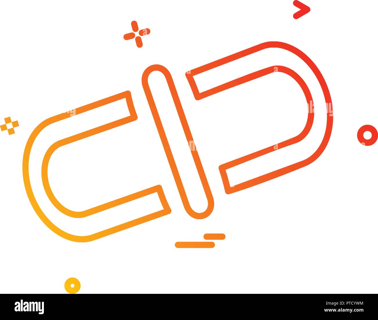 Linked icon design vector Stock Vector Image & Art - Alamy