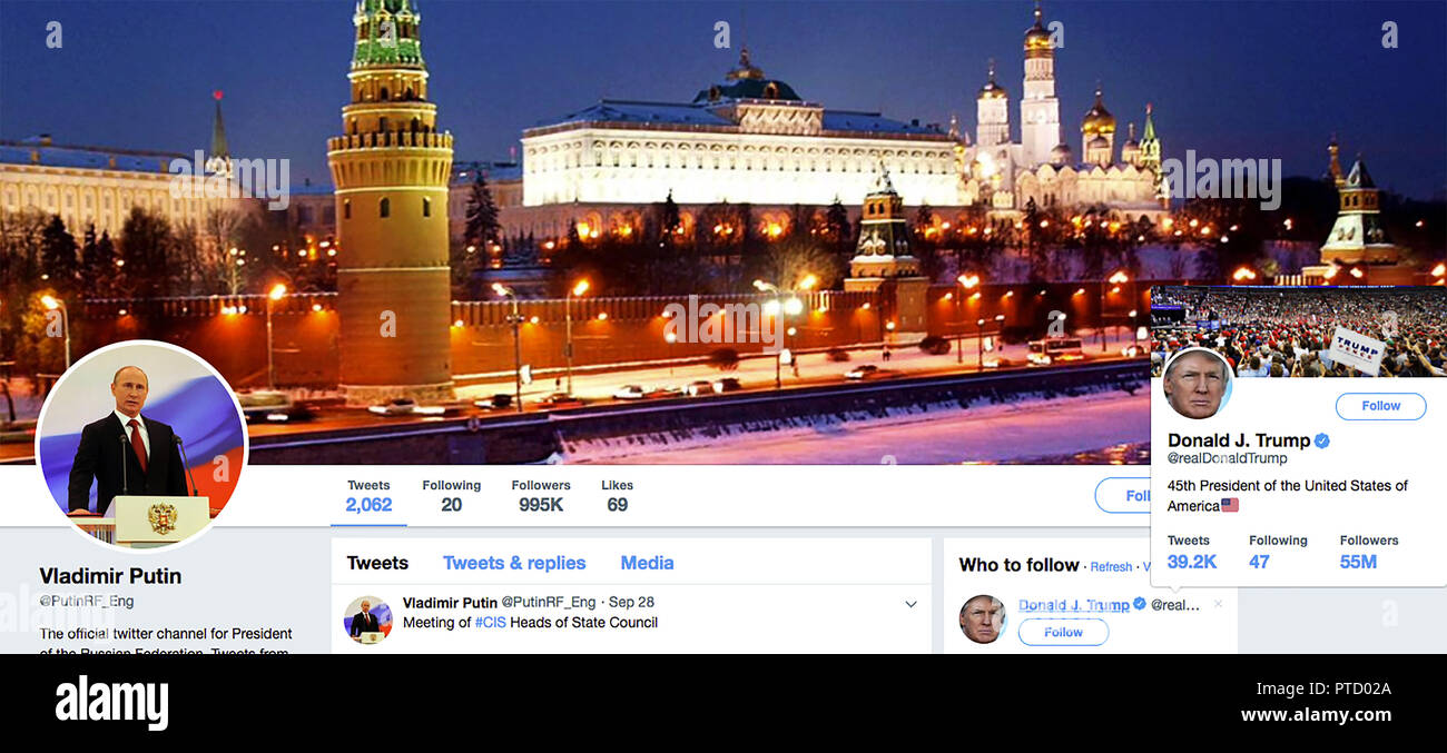 Vladimir putin twitter page hi-res stock photography and images - Alamy
