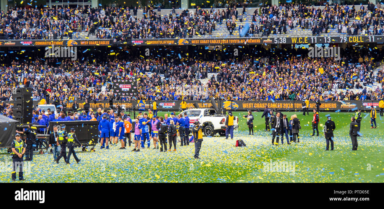 Football players celebrating with fans hi-res stock photography and ...