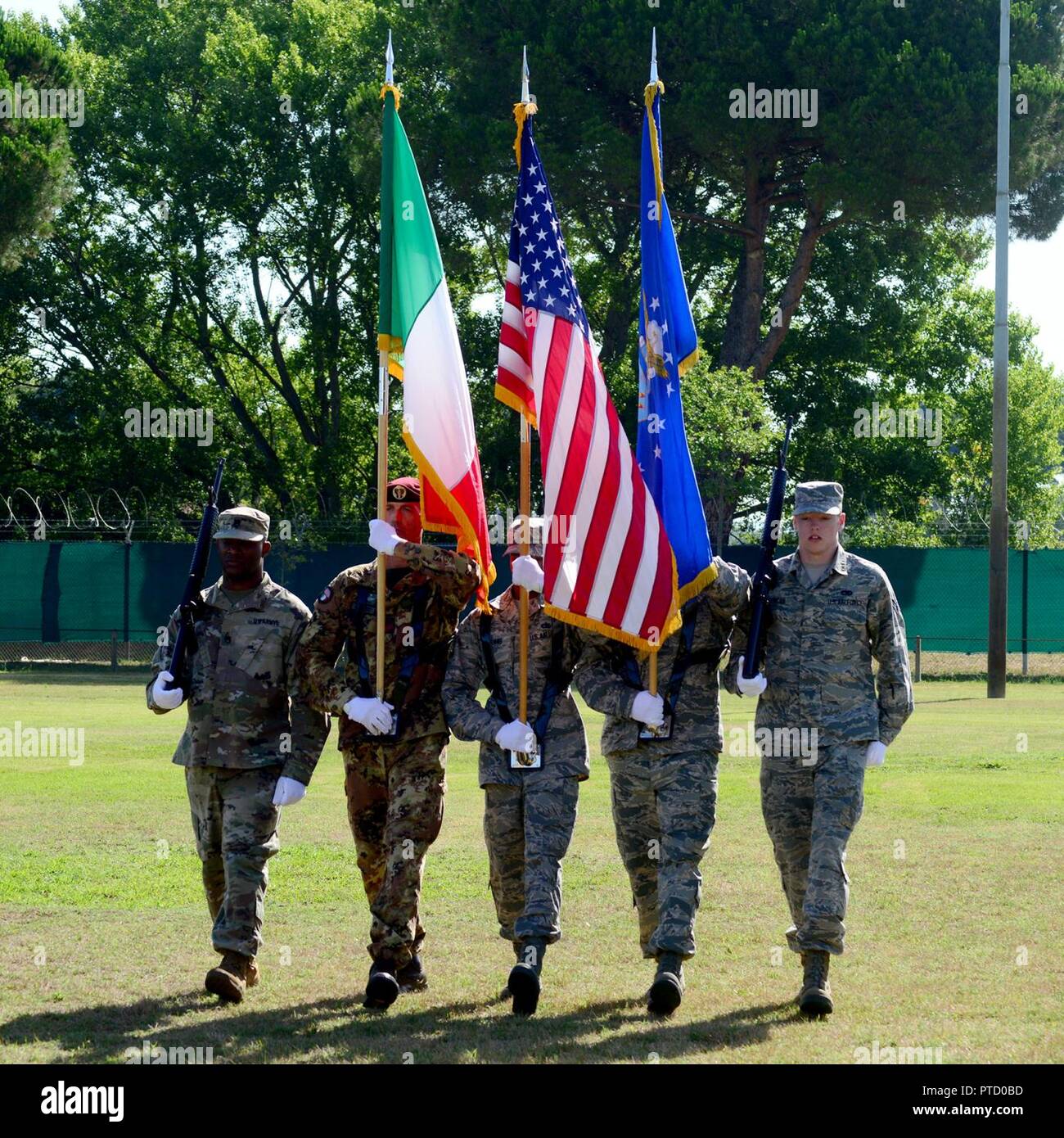 The color guard presents the Colors during the 731st Munitions Squadron ...