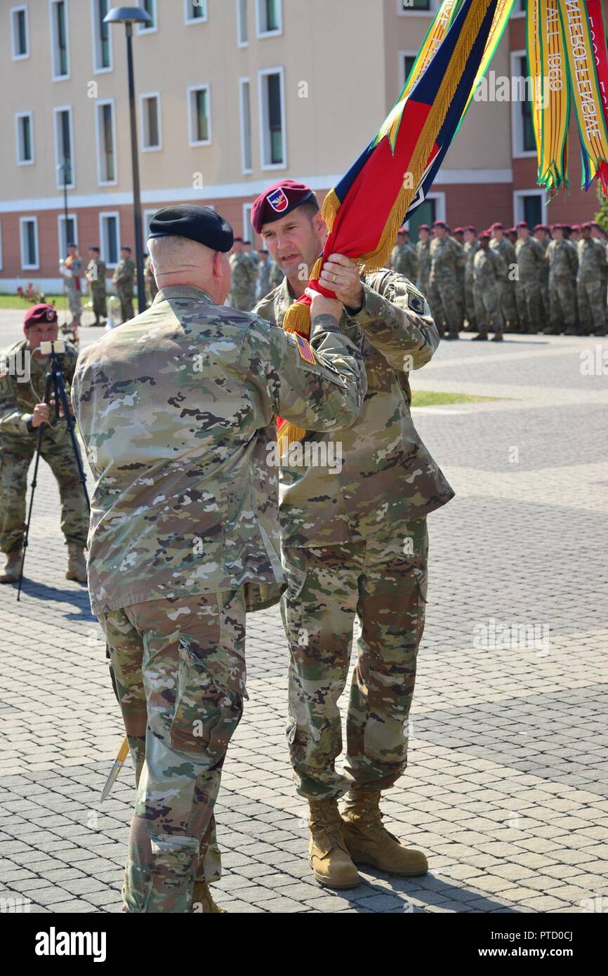 Col. James B. Bartholomees III (right), incoming commander of the 173rd ...