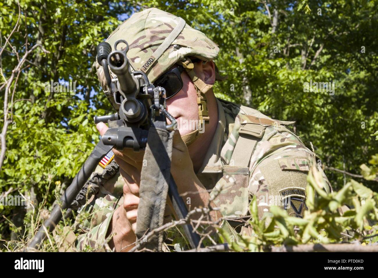 Spc. Zach Todd, an AH-64 Apache helicopter repairer with B Company ...