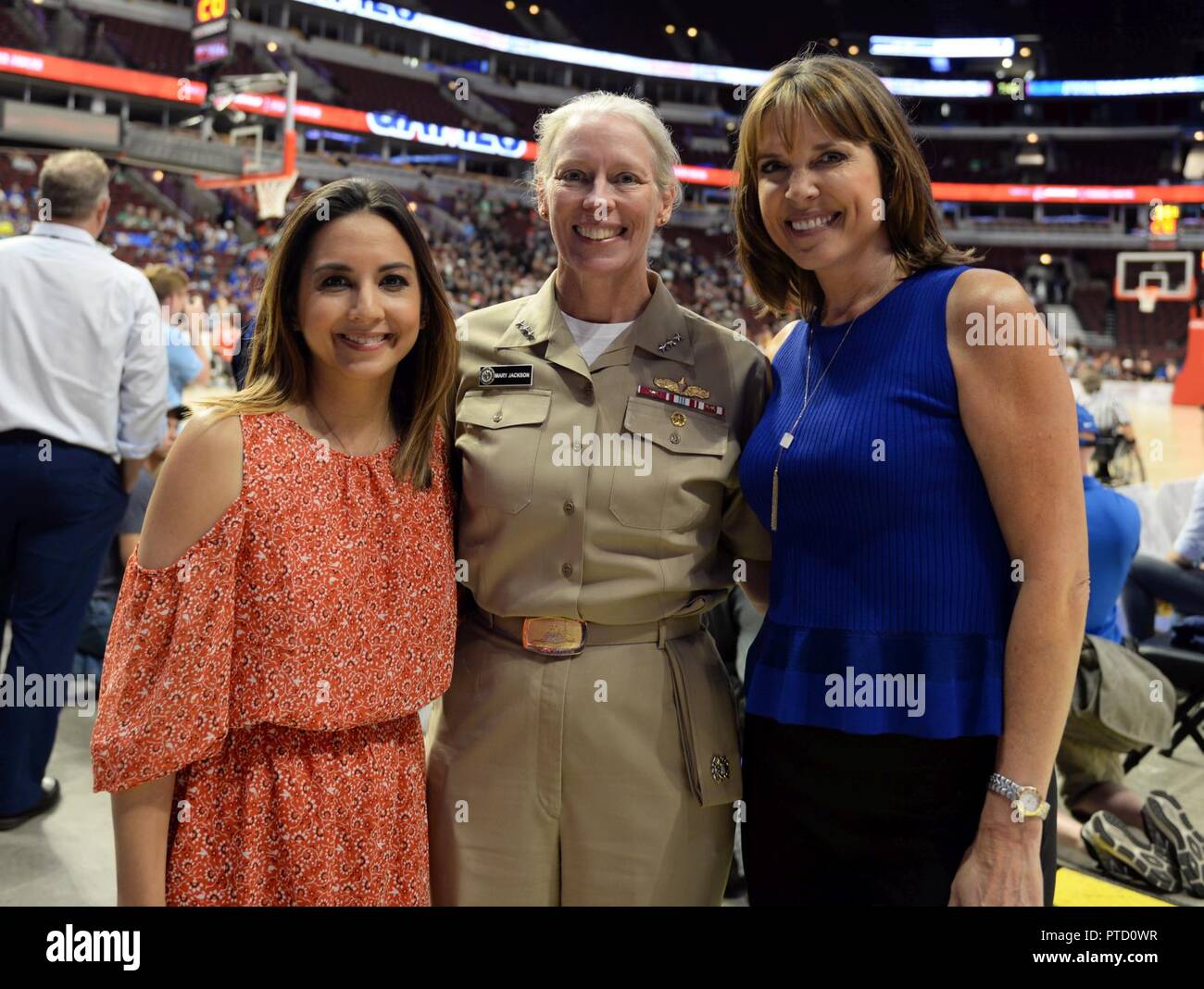 CHICAGO (July 7, 2017) ESPN anchors Michele Steele, left, and Hannah ...