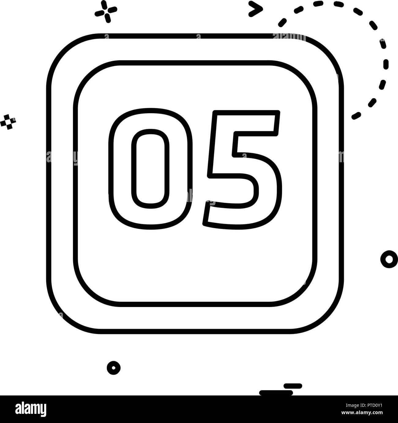 5 Date Calender icon design vector Stock Vector Image & Art - Alamy