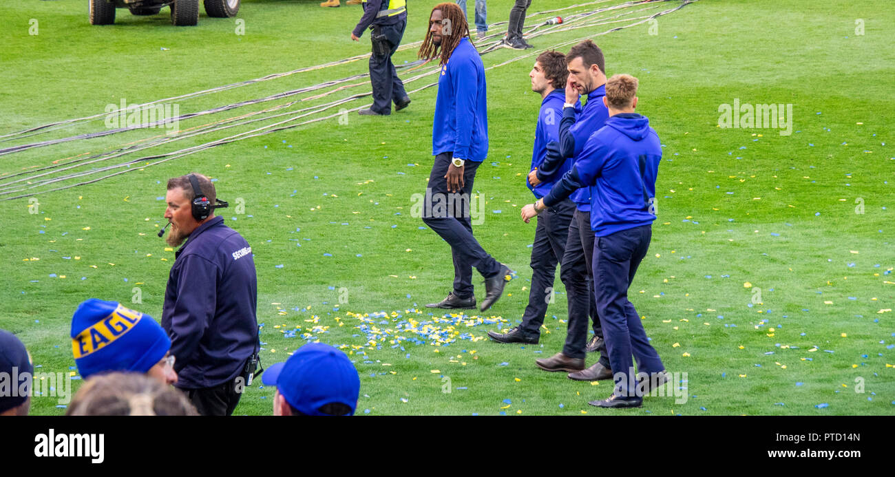 West Coast Eagles players Nic Natanui Andrew Gaff Eric McKenzie and ...