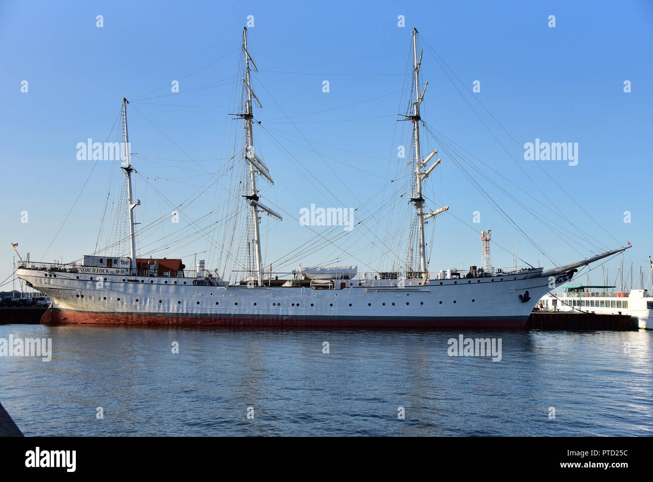 Sail training ship Gorch Fock I, museum ship, harbour, Stralsund ...