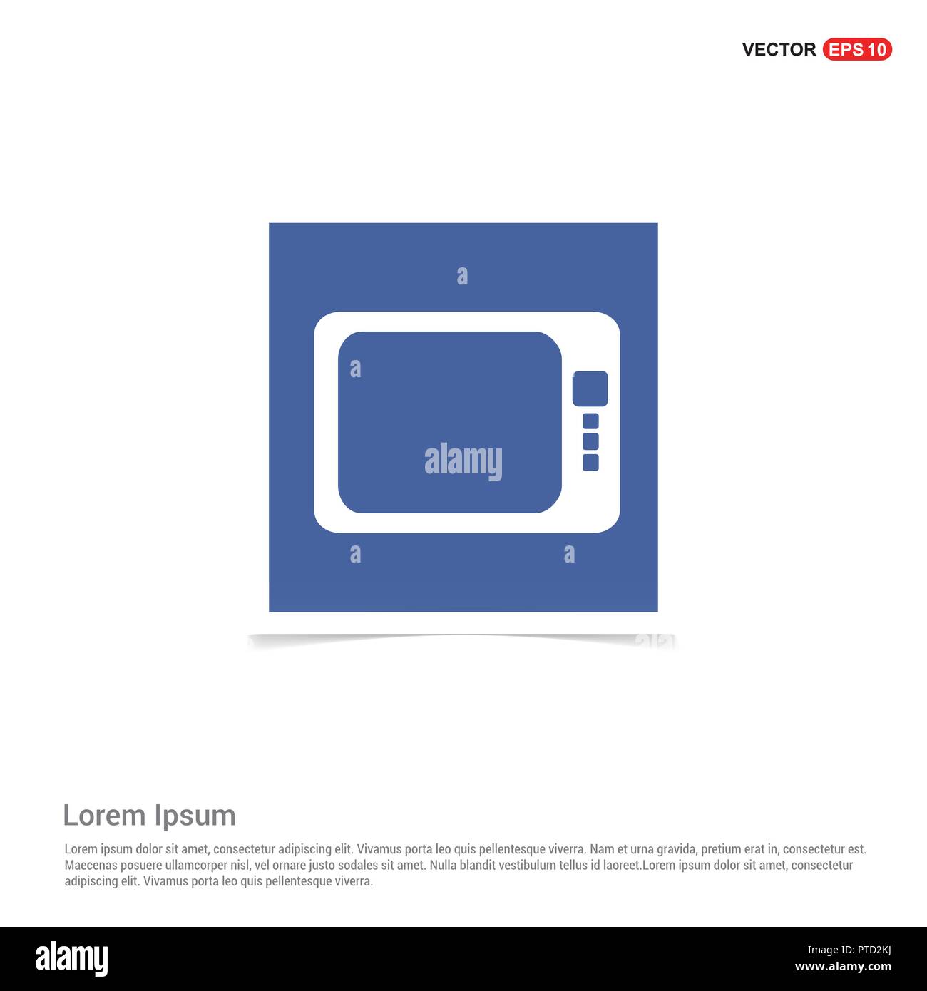 Tv, television icon - Blue photo Frame Stock Vector Image & Art - Alamy